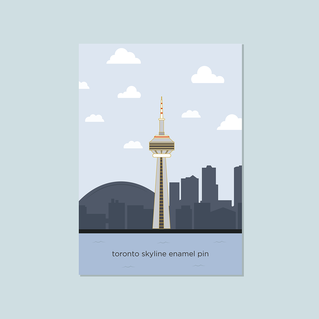 Toronto Skyline CN Tower Enamel Pin – Halifax Paper Hearts